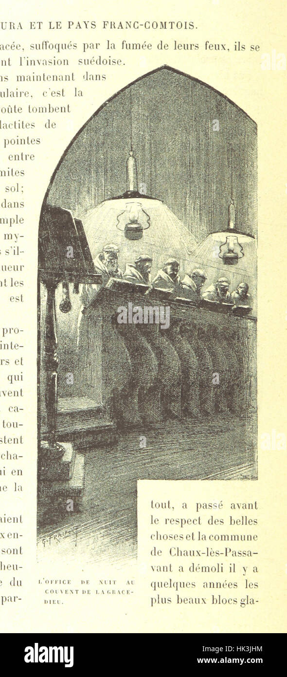 An illustration from 'Les Montagnes de France,' showing the Jura ...