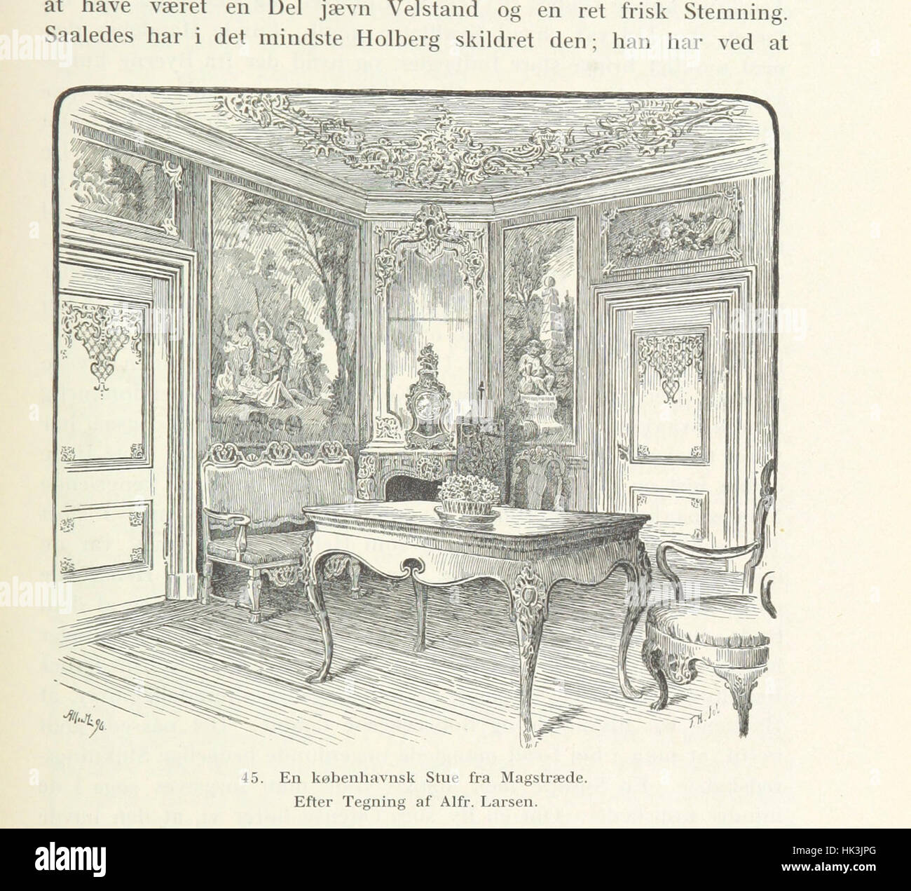 An illustration from 'Danmarks Riges Historie,' depicting historical events and significant ...