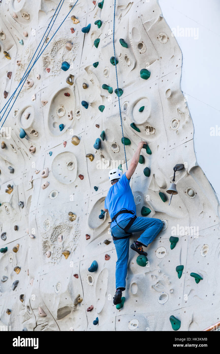 Middle aged man man climbing hi-res stock photography and images - Alamy