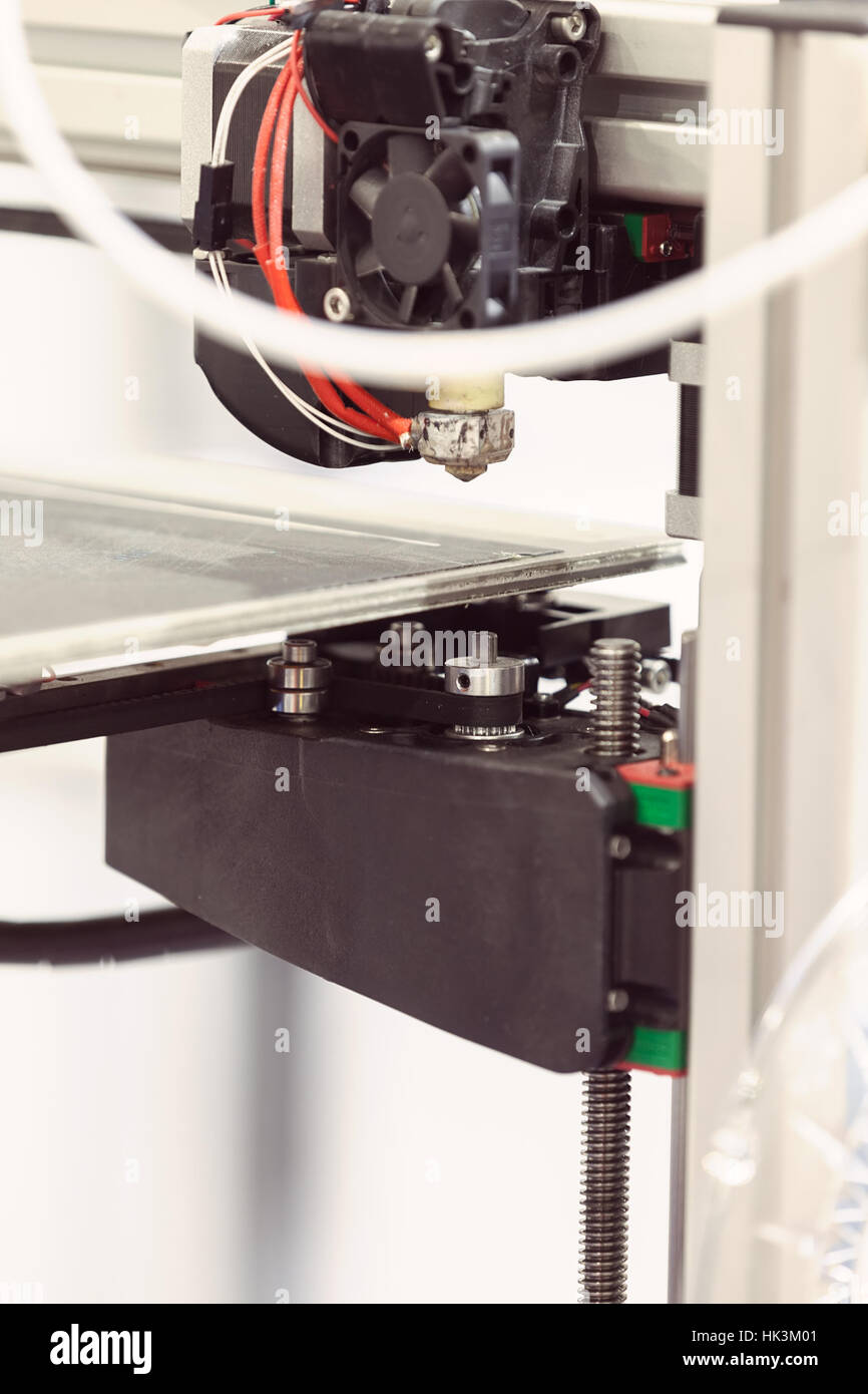 machine parts 3D printer,note shallow depth of field Stock Photo - Alamy