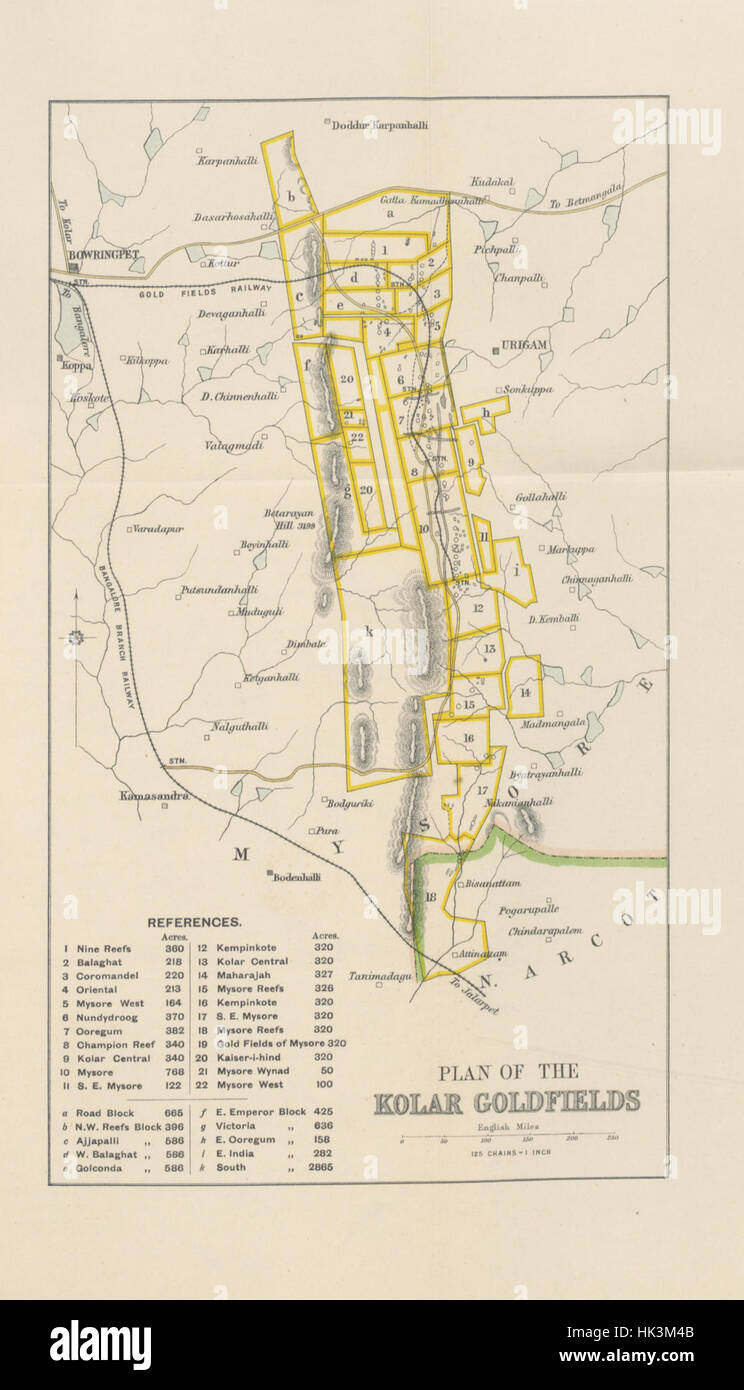 Mysore map hi-res stock photography and images - Alamy