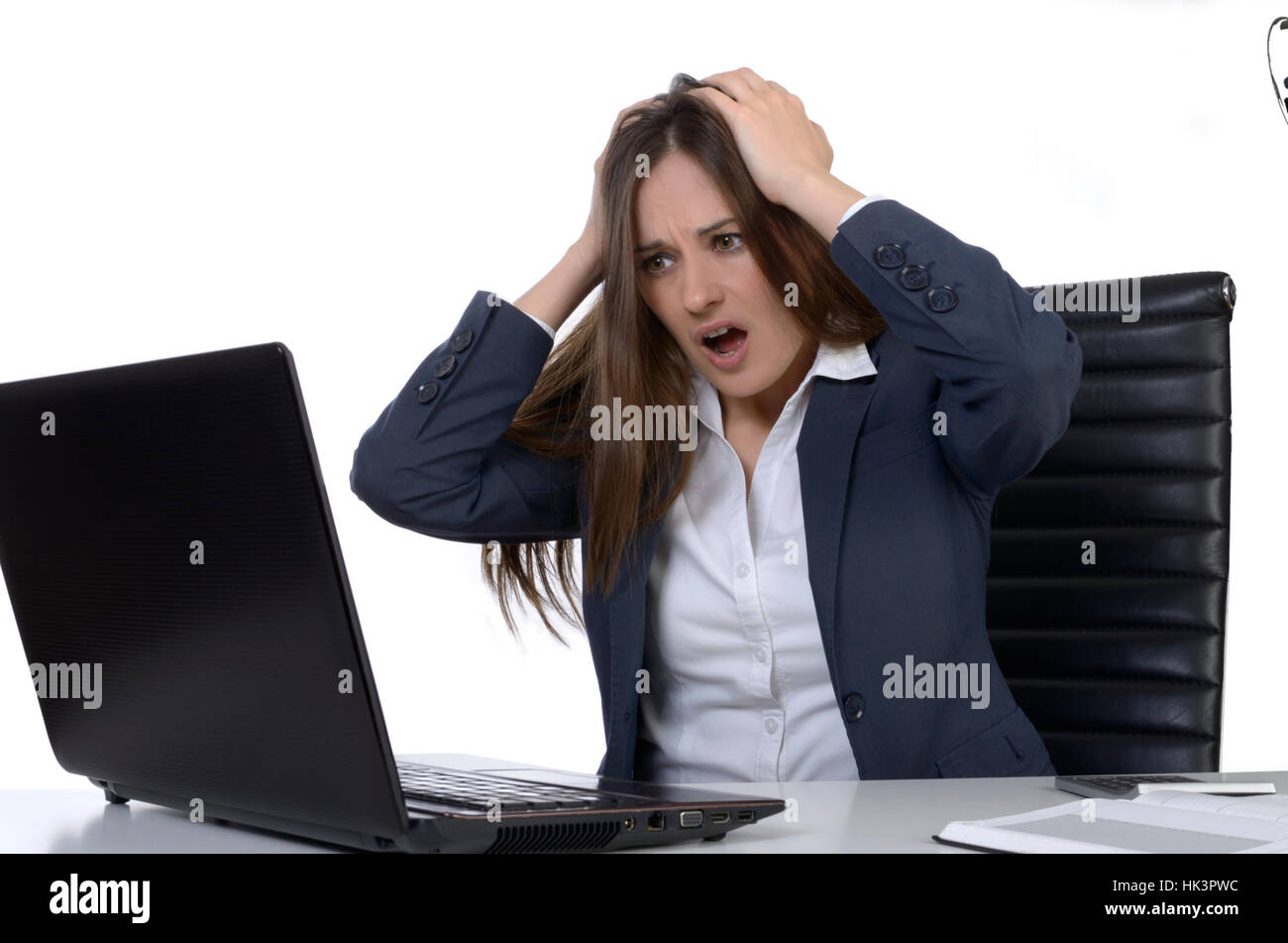 woman, office, workplace, concern, worried, worry, anxiety, anxious ...