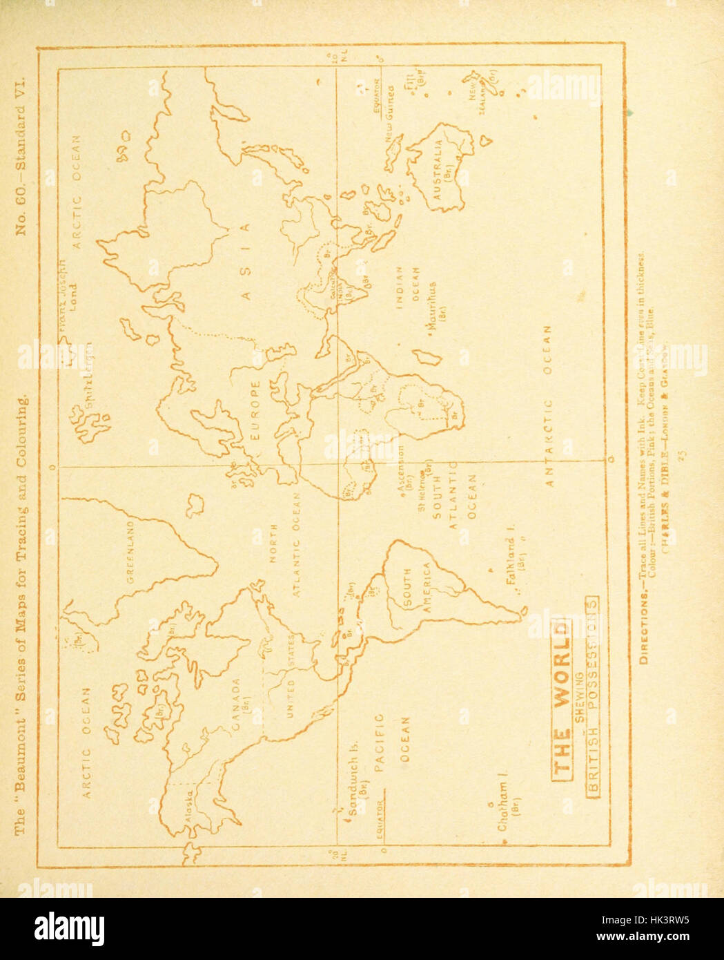 An illustration from 'The Beaumont Geography and Map Tracing Book,' a ...
