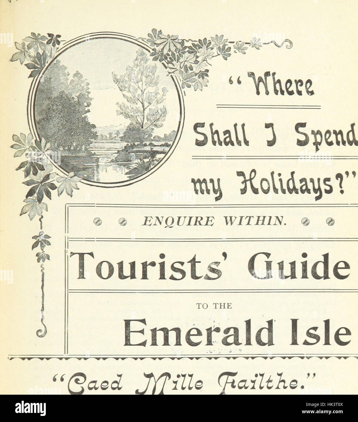 An illustration from 'Guide to Ireland', depicting the landscapes ...