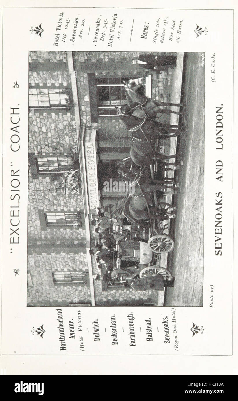 Illustration from 'Salmon's Guide to Sevenoaks', depicting the town of ...