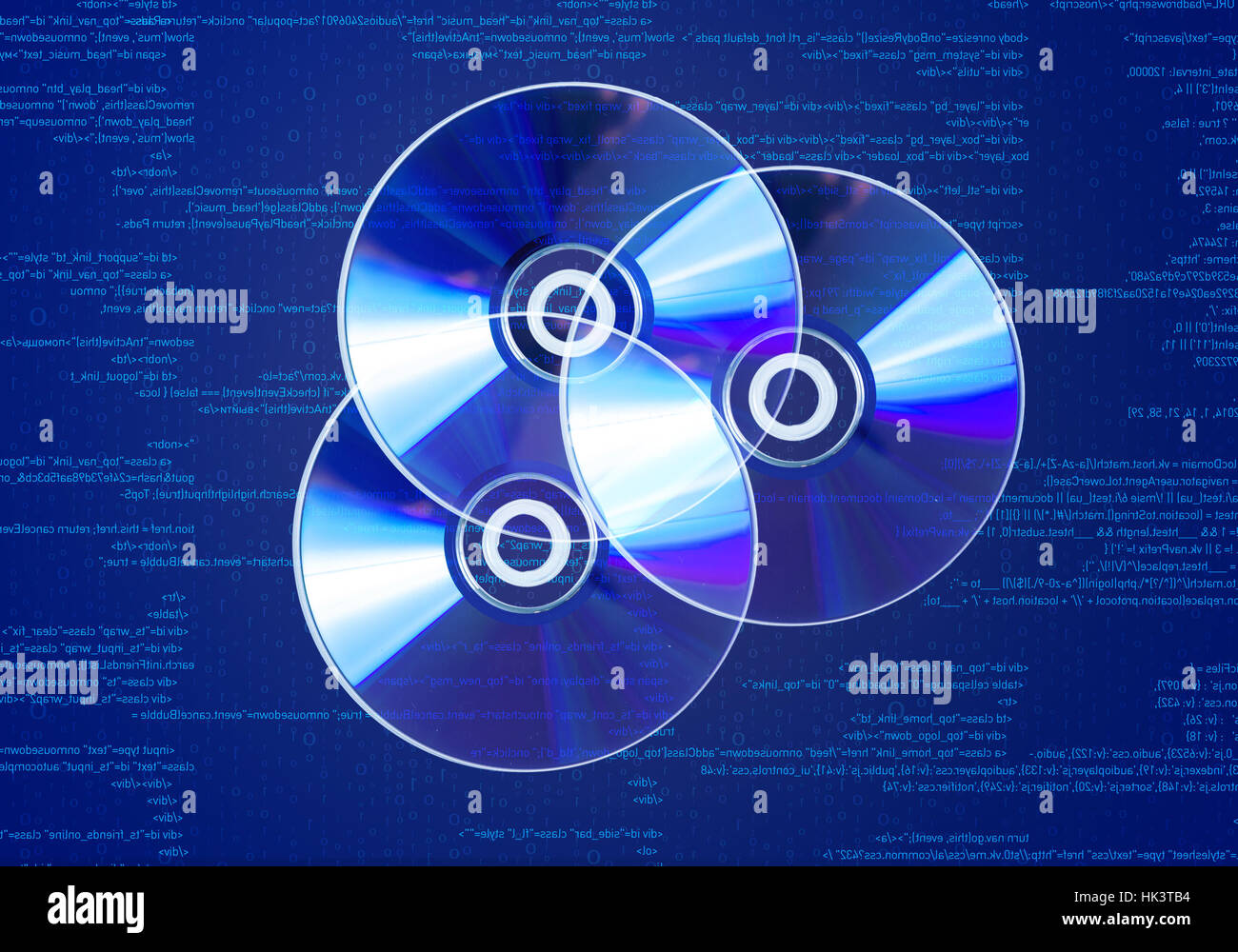Collection of three cd discs on digital background Stock Photo - Alamy