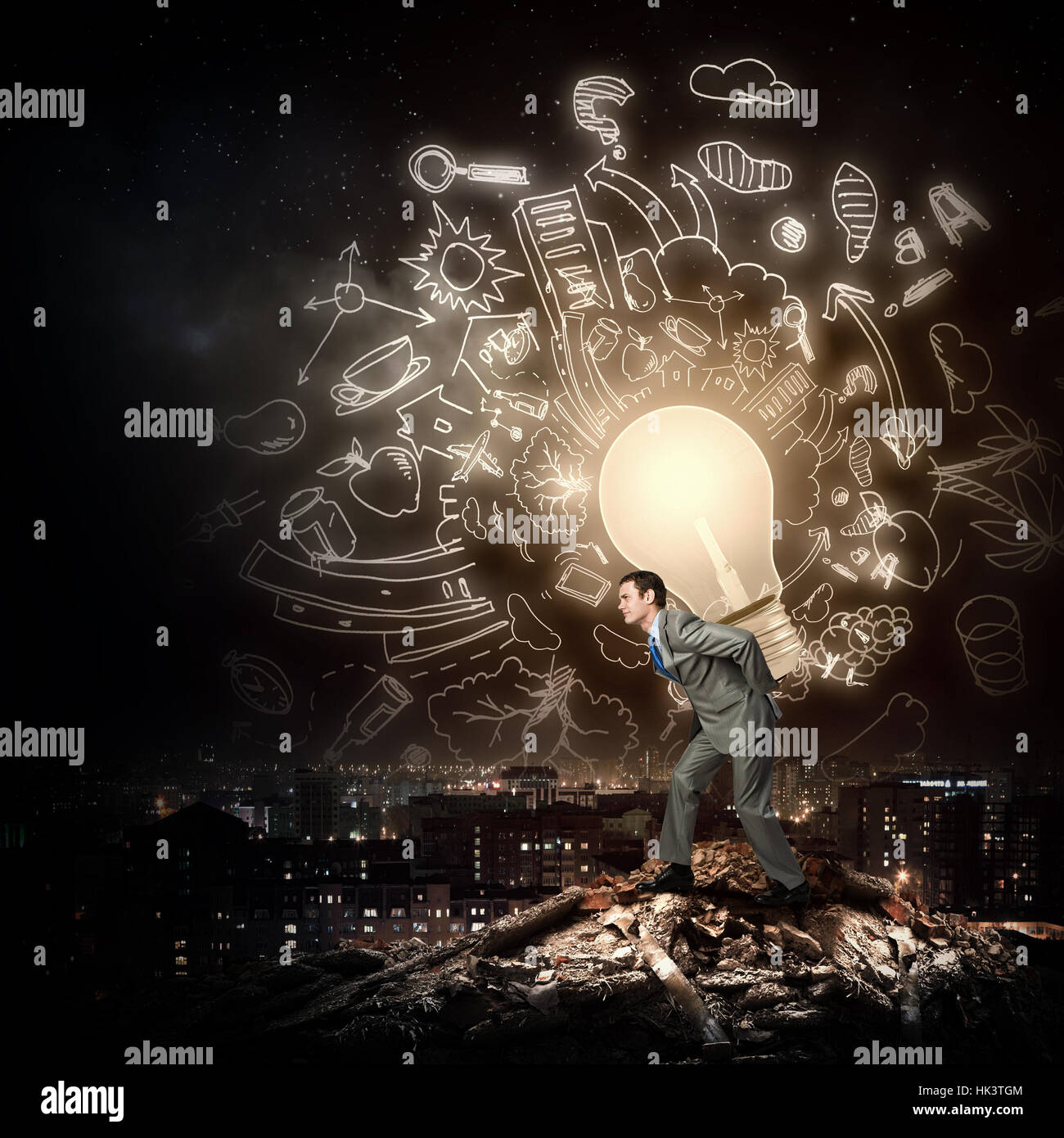 Young man back light hi-res stock photography and images - Alamy