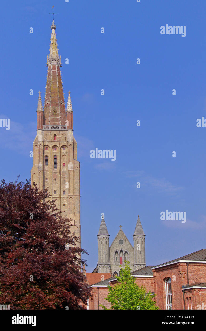 tower of the church of our lady in bruges Stock Photo - Alamy