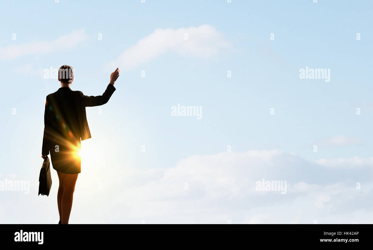 Woman look view in city hi-res stock photography and images - Alamy
