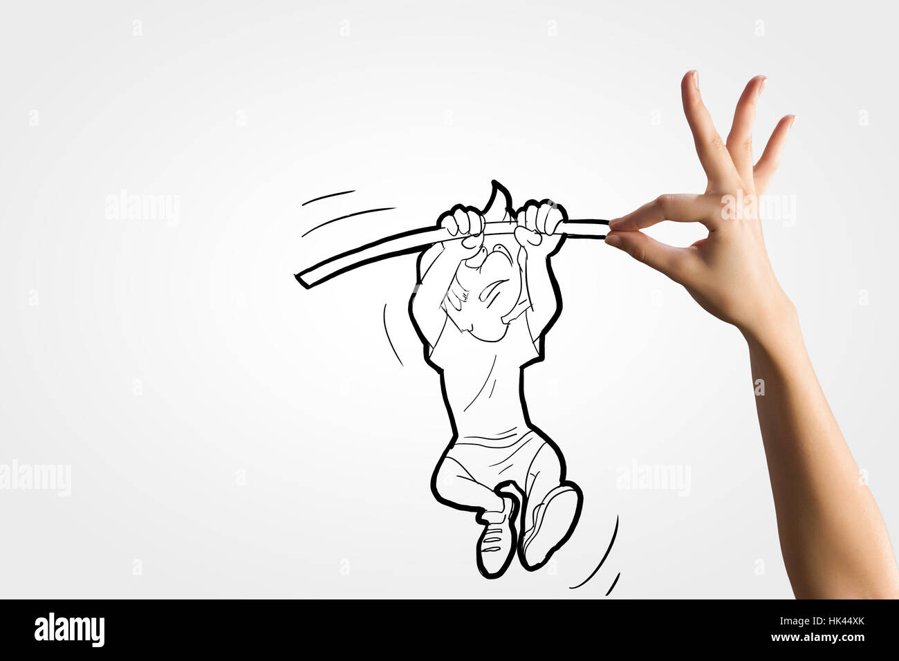 Funny caricature of man jumping with pole hi-res stock photography and ...