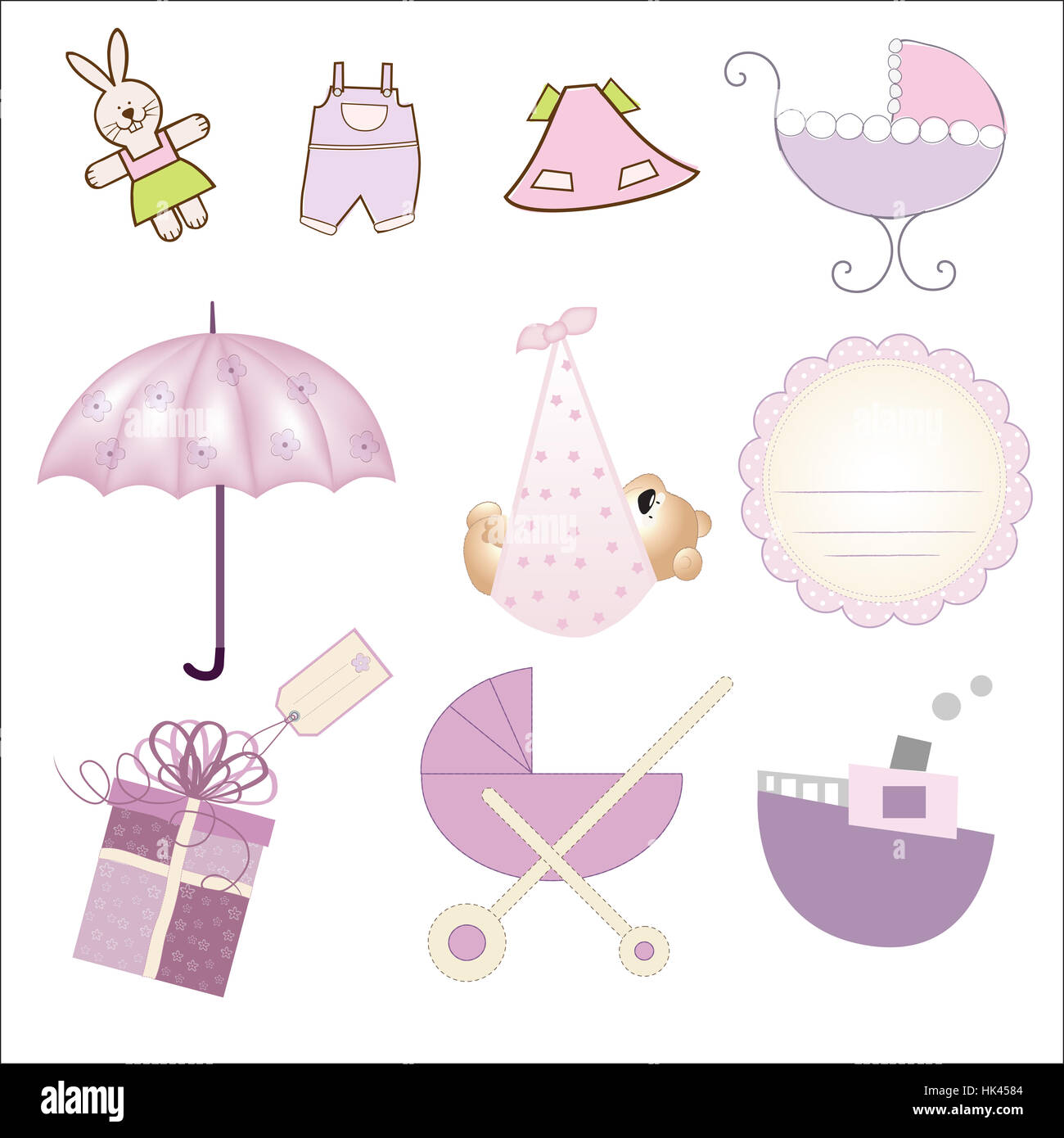 isolated, colour, illustration, collection, set, cartoon, vector, color ...