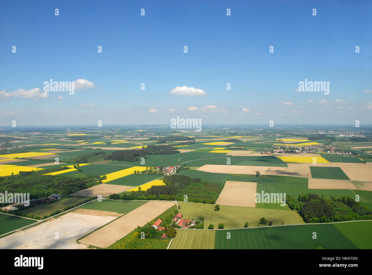 bavaria, aerial view, germany, german federal republic, scenery ...