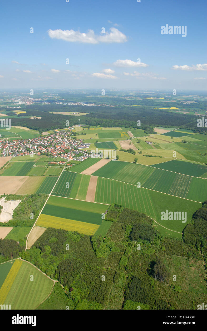 bavaria, aerial view, germany, german federal republic, scenery ...