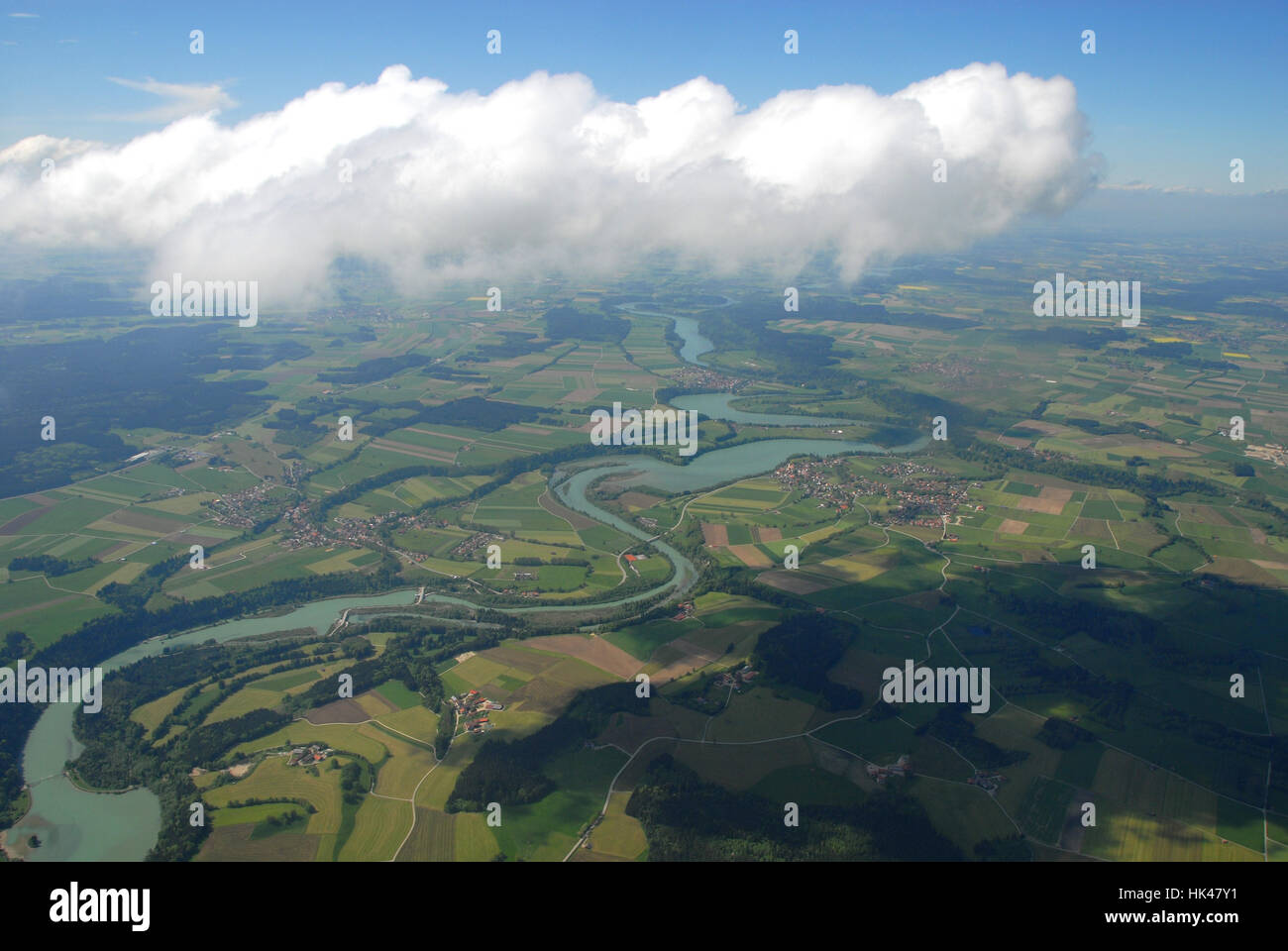 bavaria, aerial view, germany, german federal republic, scenery ...