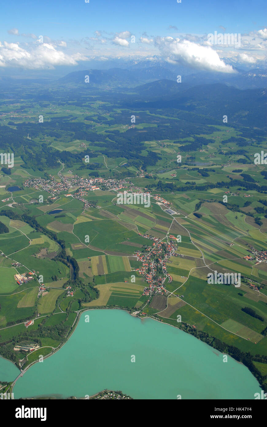 bavaria, aerial view, germany, german federal republic, scenery ...