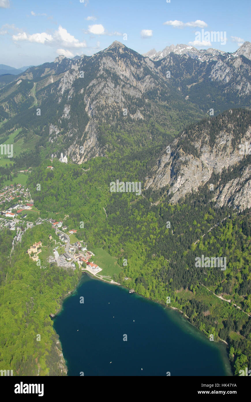 alps, bavaria, aerial view, germany, german federal republic, mountain ...