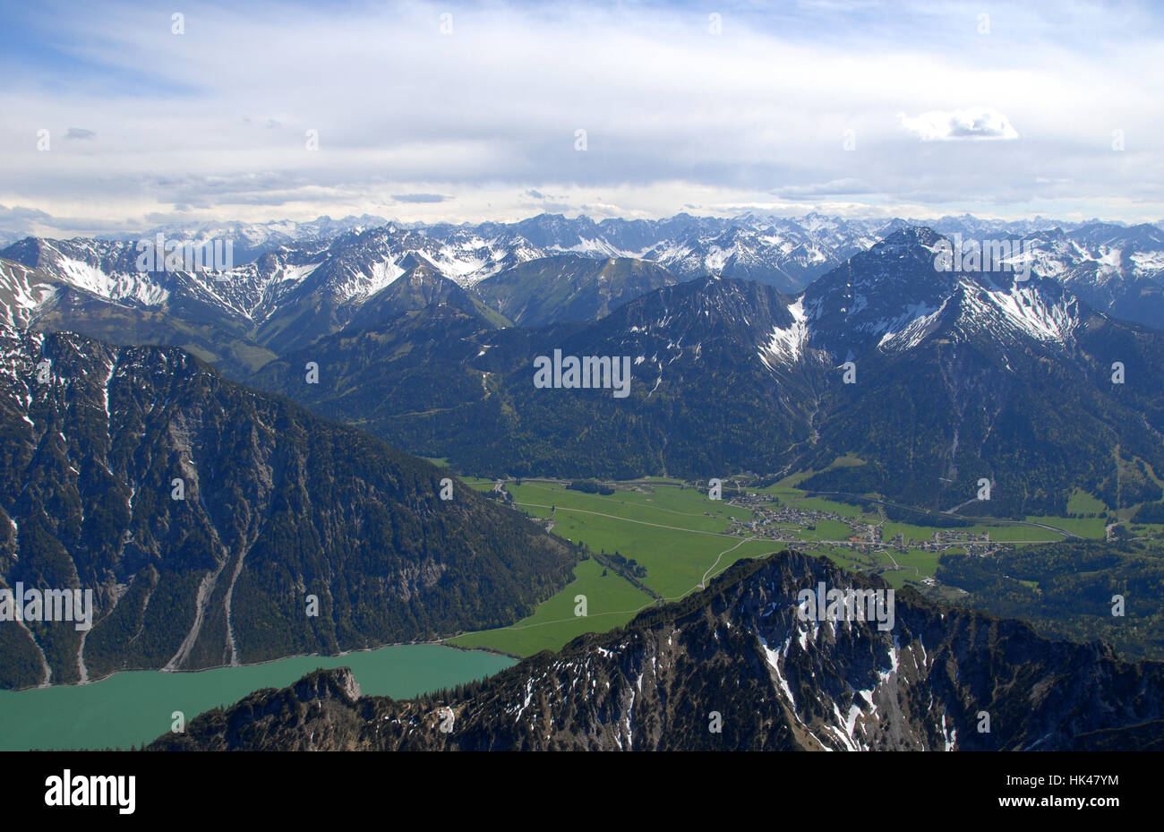 alps, bavaria, aerial view, germany, german federal republic, scenery ...