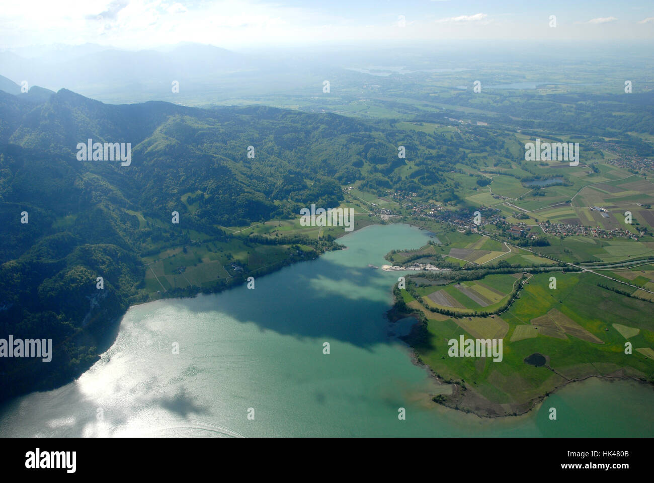 alps, bavaria, aerial view, germany, german federal republic, scenery ...