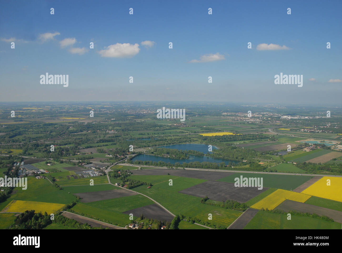 bavaria, aerial view, germany, german federal republic, scenery ...