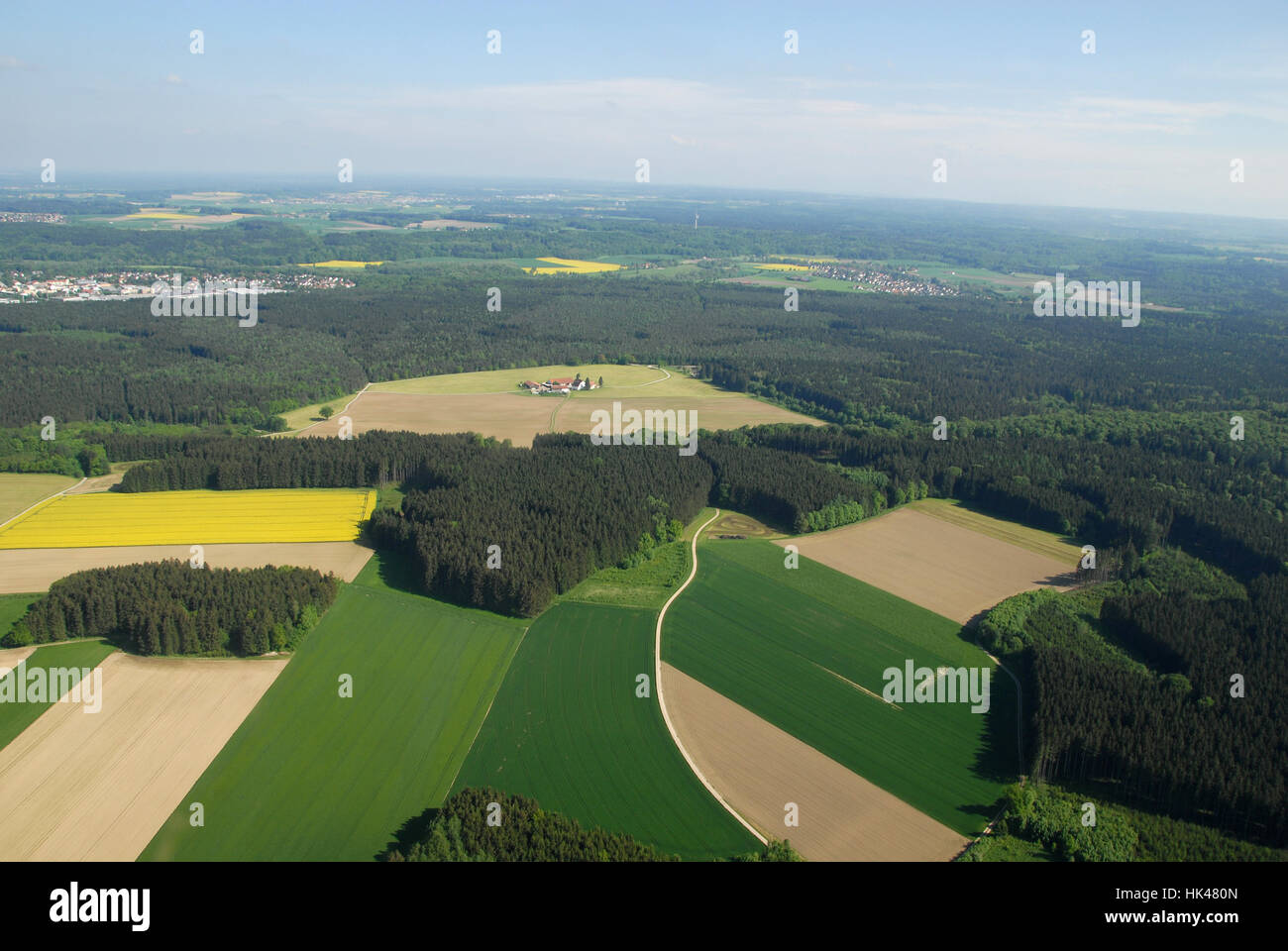 bavaria, aerial view, germany, german federal republic, scenery ...