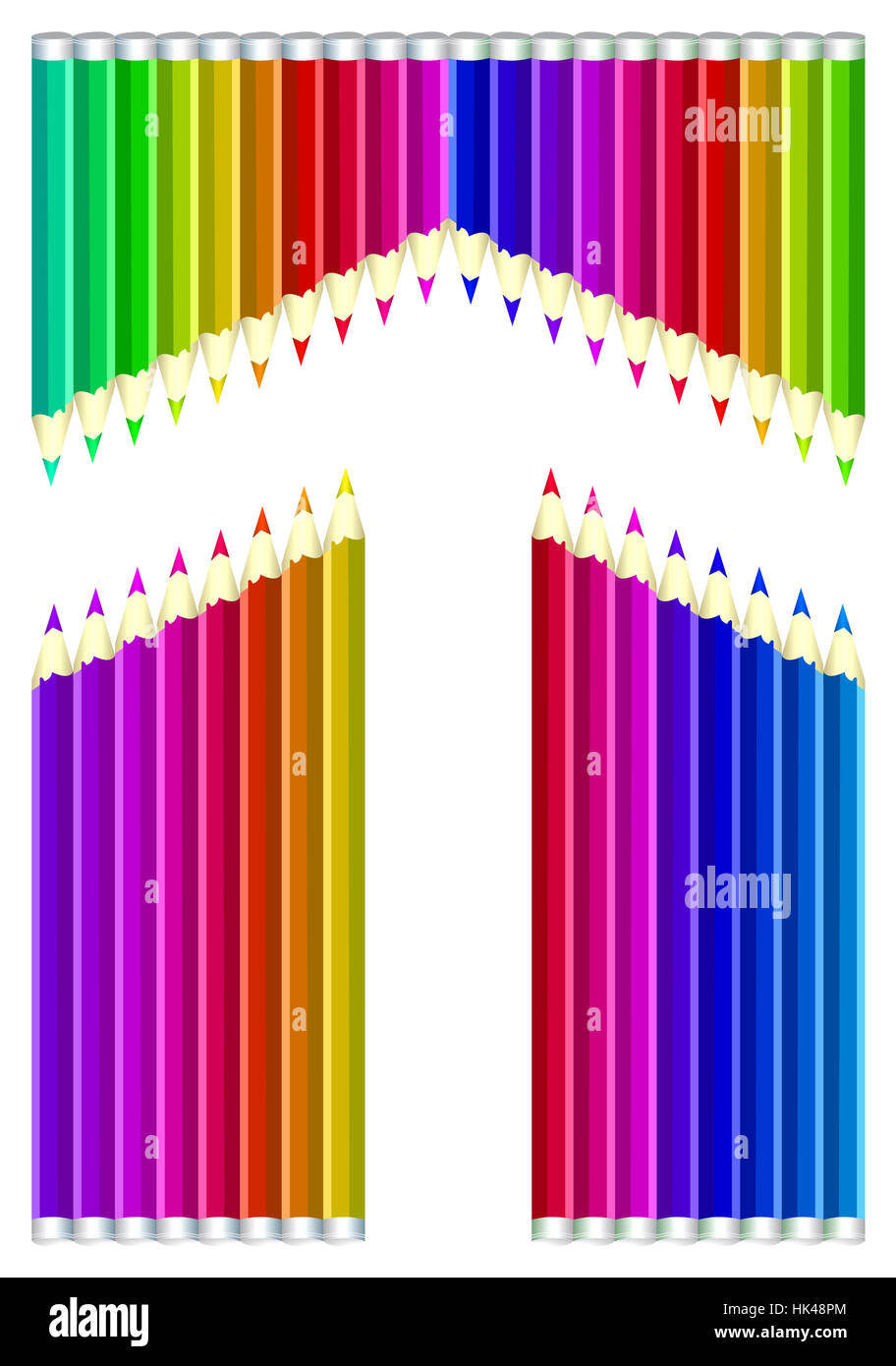 education, art, colour, learn, rainbow, office supplies, pencils ...