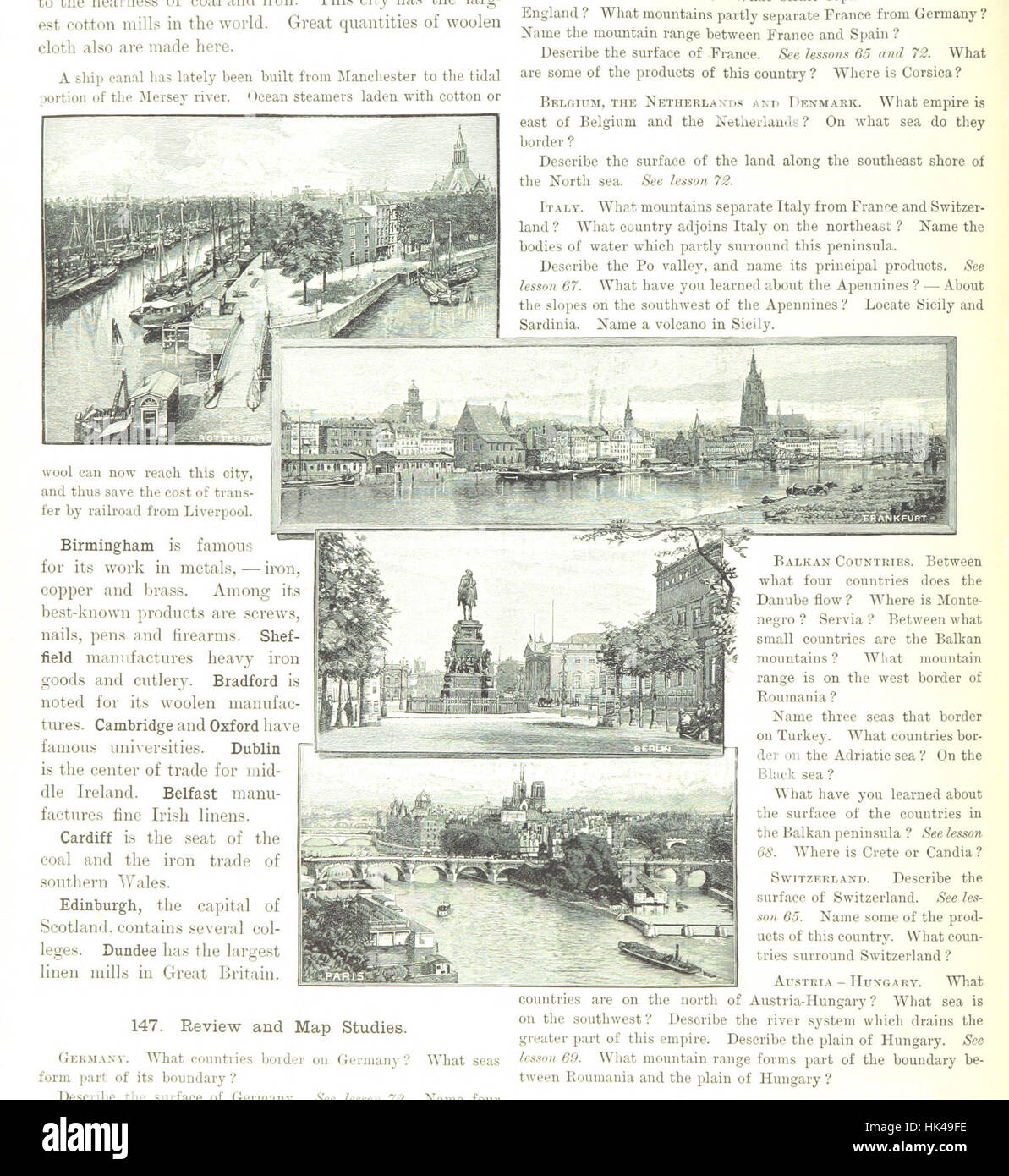 Illustration from 'Advanced Geography', depicting detailed geographical ...