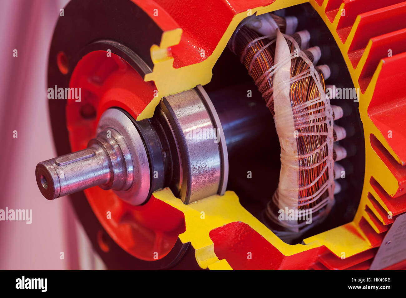 section of vertical gear unit with cylindrical gears, note shallow ...
