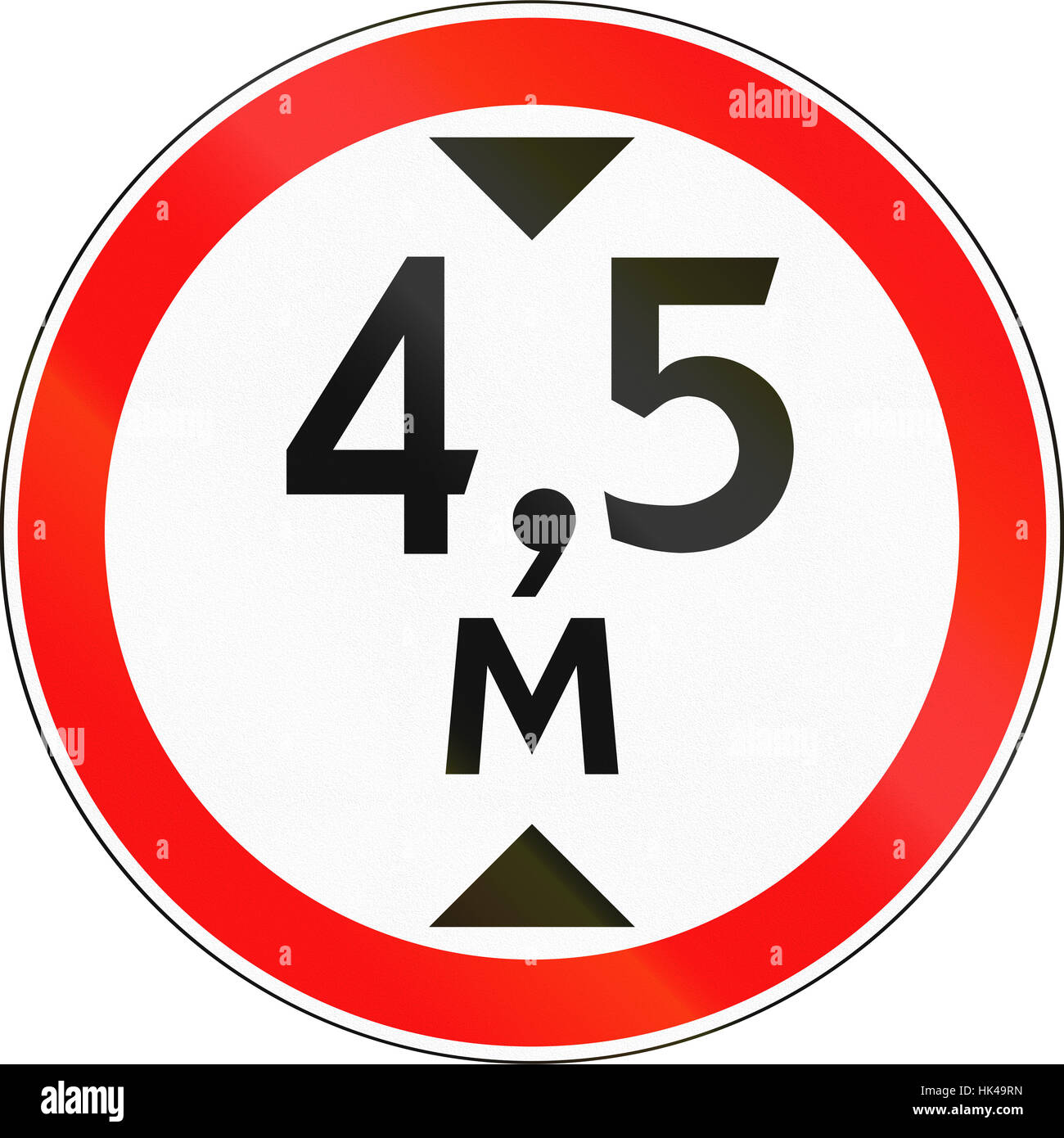 Road sign used in Russia - Height limit Stock Photo - Alamy