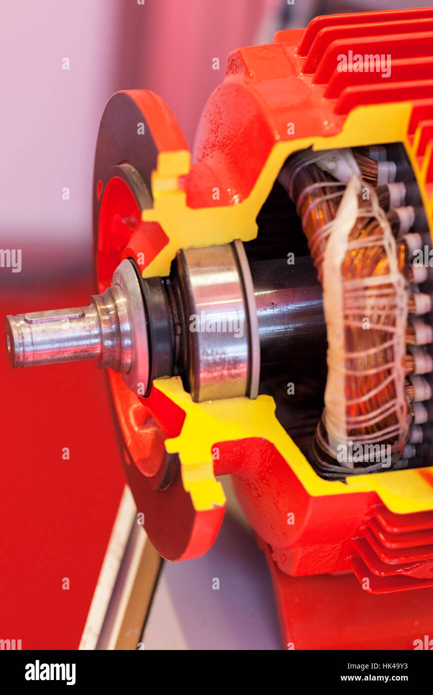 section of vertical gear unit with cylindrical gears, note shallow ...