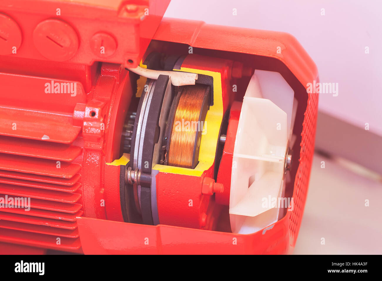 section of vertical gear unit with cylindrical gears, note shallow ...