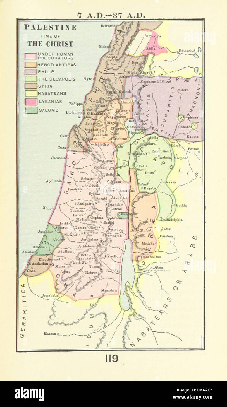 This image from 'The Holy Land in Geography and in History' shows a map ...