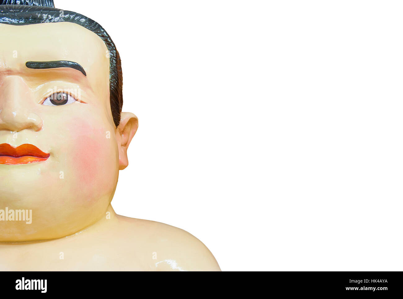 Fat Face Sumo Doll Isolated On White Background Stock Photo - Alamy