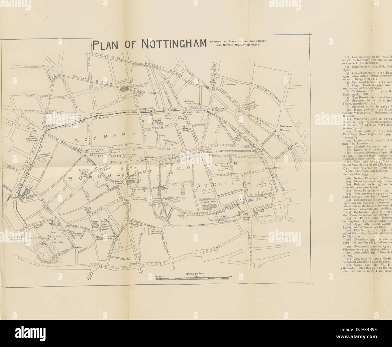 An image of the old town wall of Nottingham, showing recent ...