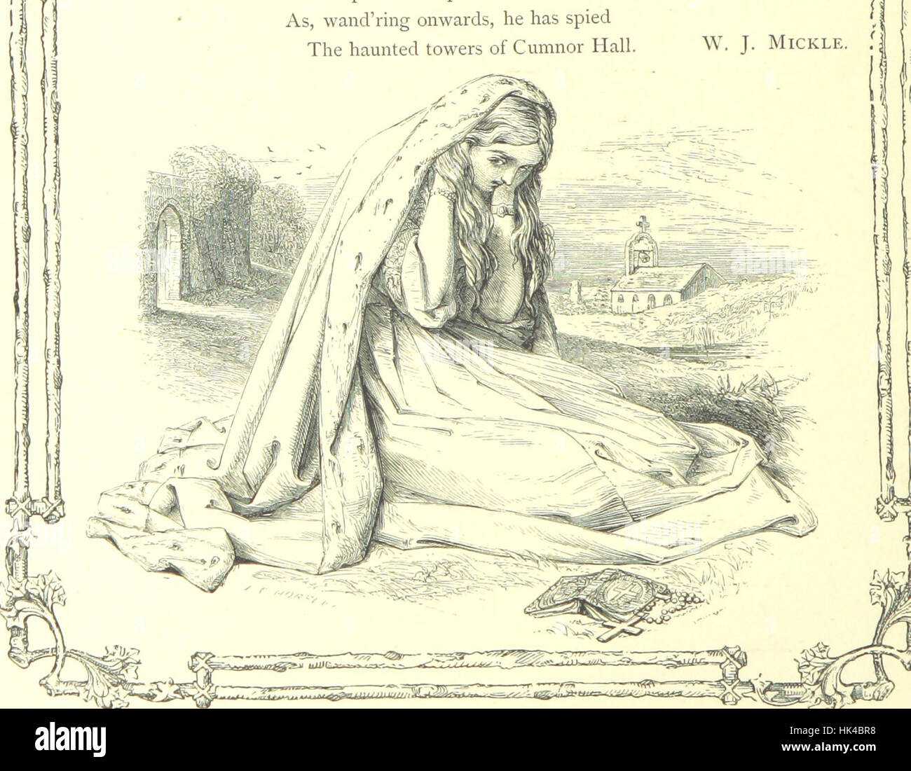An illustration from '[Poems and Pictures],' a literary work combining ...