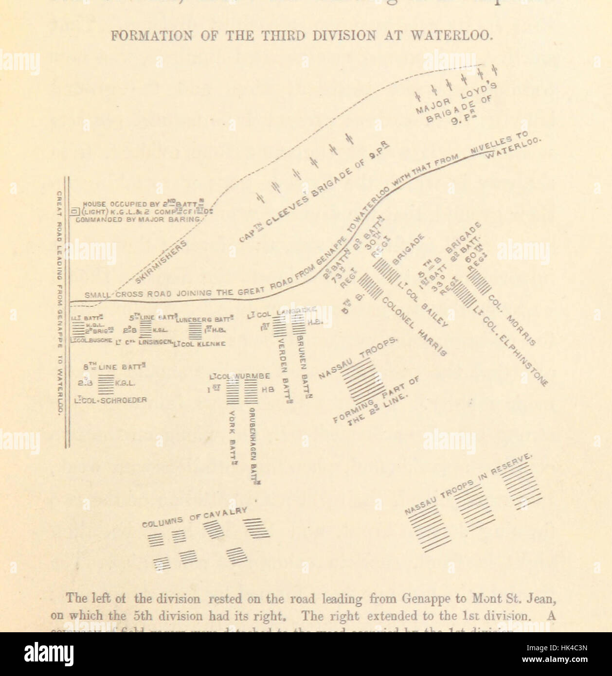 This image is from 'Notes on the Battle of Waterloo,' a work by General ...