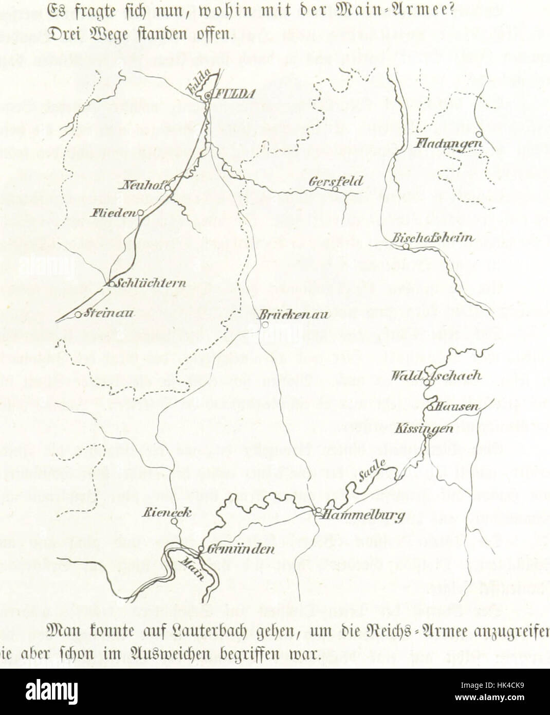 Illustration from 'Der deutsche Krieg von 1866', depicting key events ...