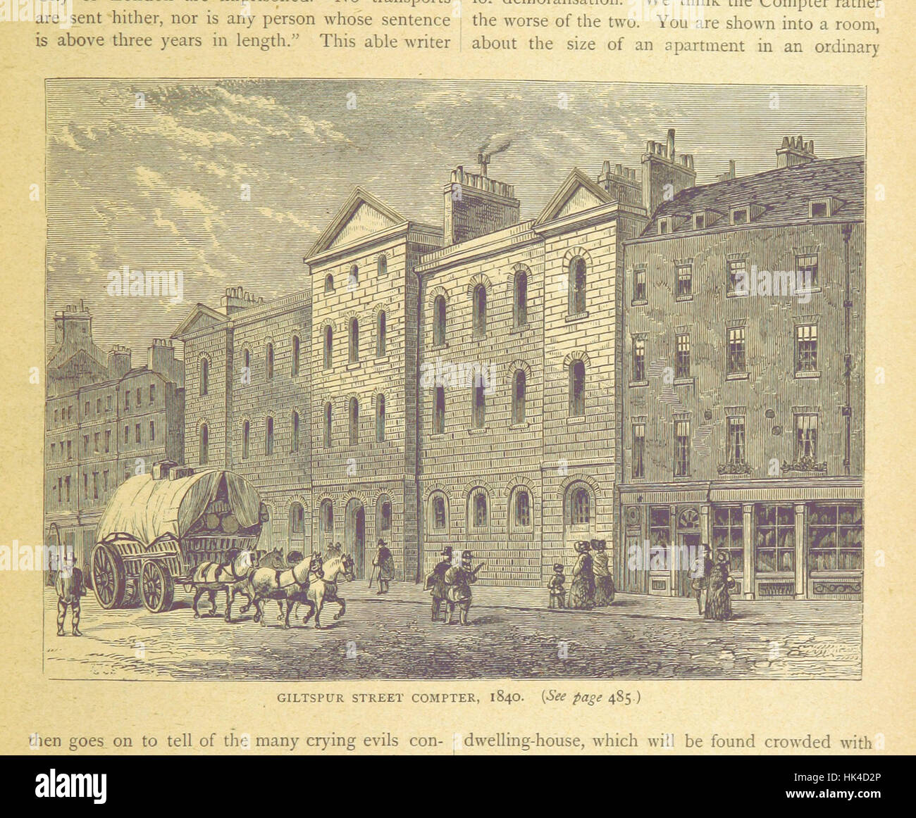 Illustration from 'Old & New London,' showcasing a comparison of London ...