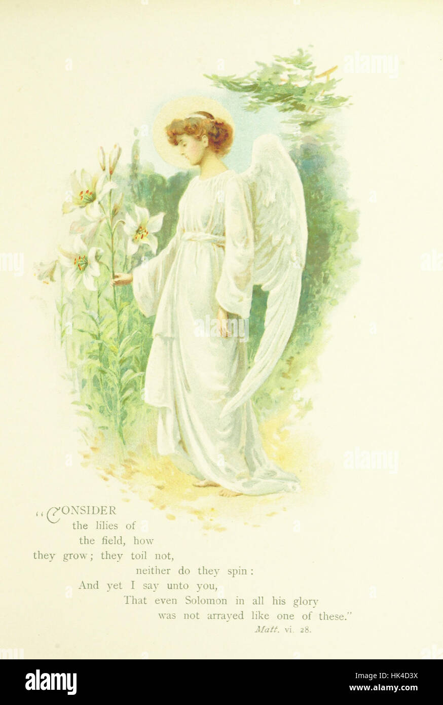 An illustration from 'Gems of Devotional Poetry' featuring works by ...