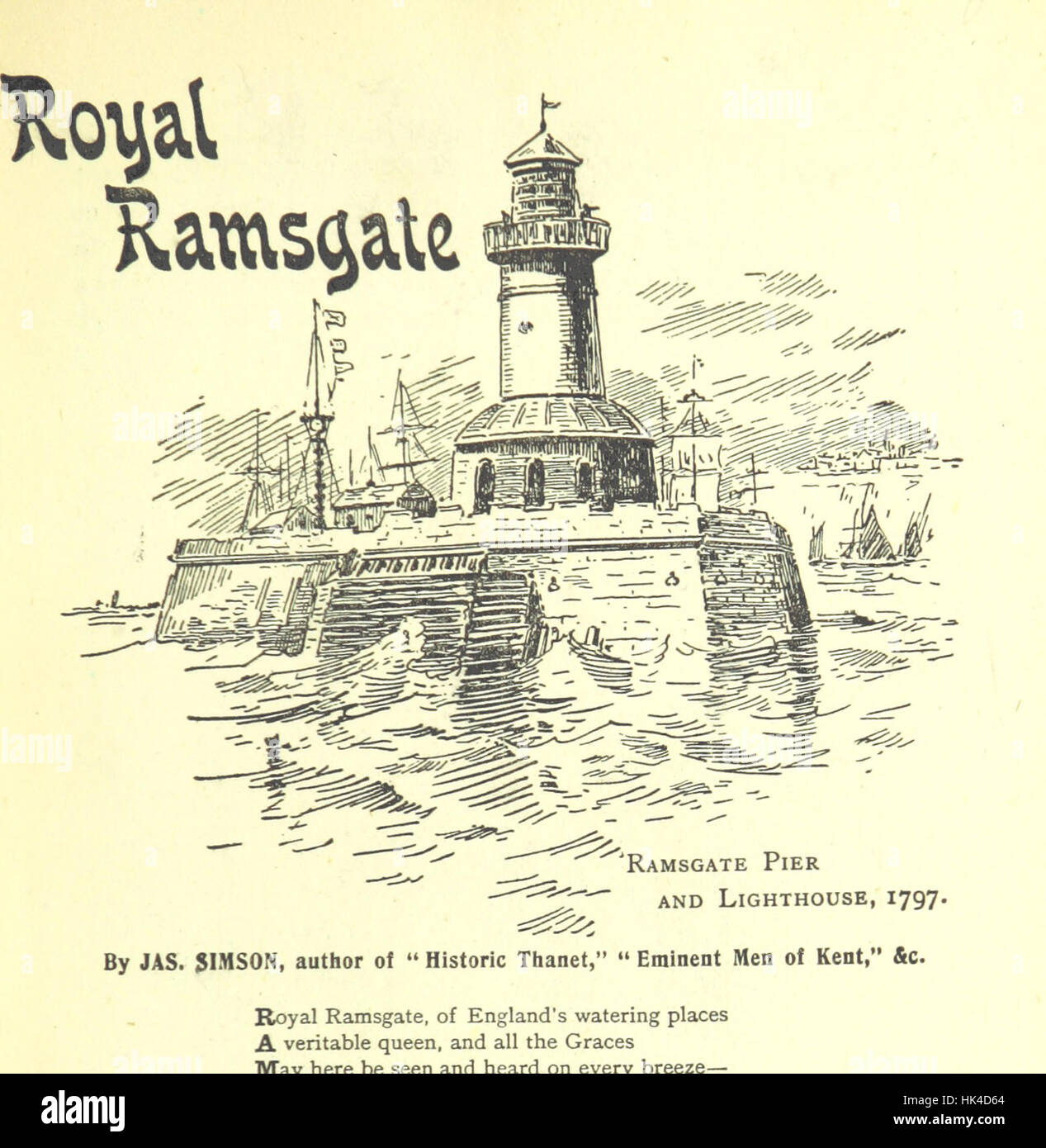 An illustration from 'Royal Ramsgate,' showcasing views of the seaside ...