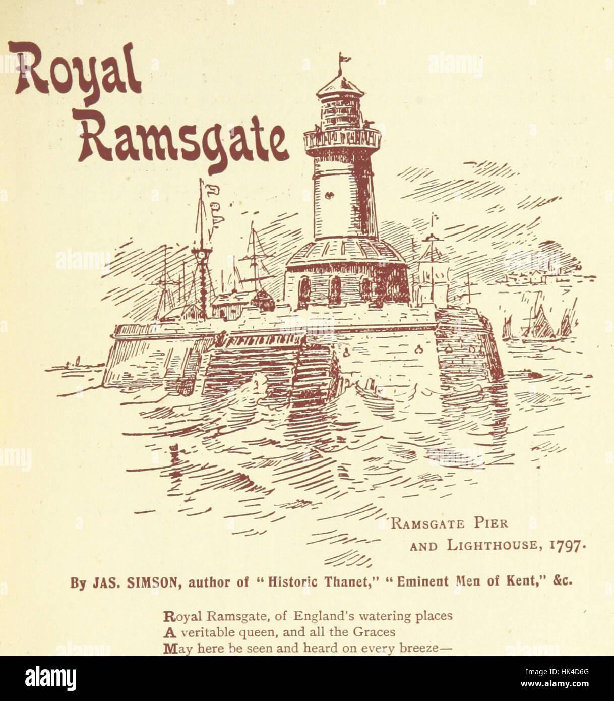 A page from 'Royal Ramsgate,' depicting the seaside town of Ramsgate ...