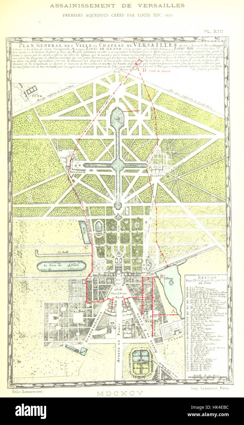 Palace versailles map hi-res stock photography and images - Alamy