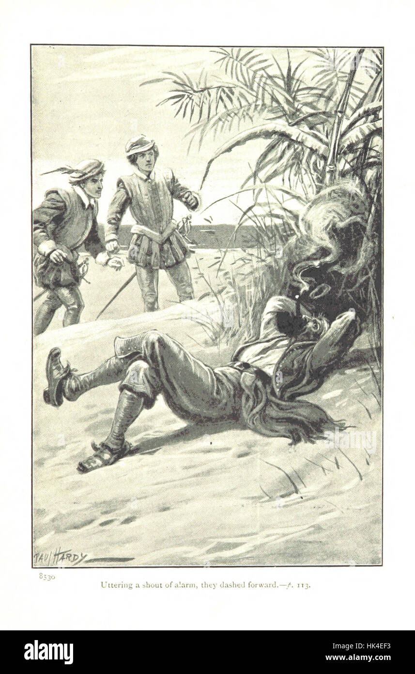 A page from 'The Voyage of the Avenger,' depicting an adventurous tale ...
