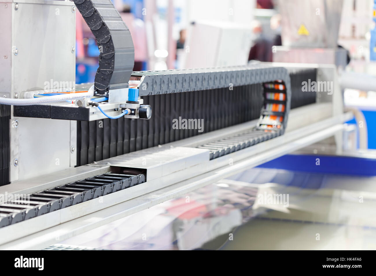 part of metal processing machines, note shallow depth of field Stock ...
