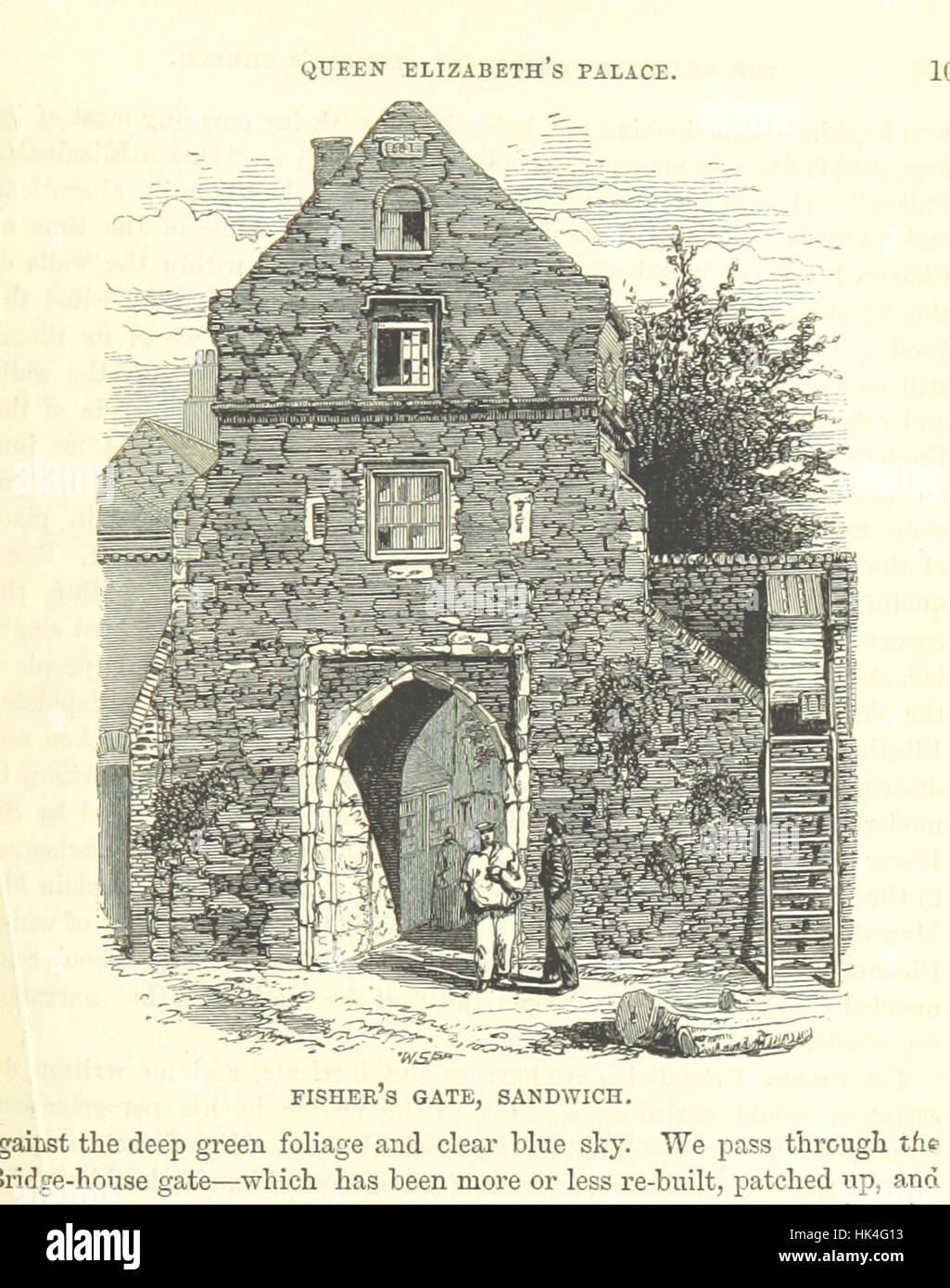 The image shows a detailed map and an engraving from 'All about ...