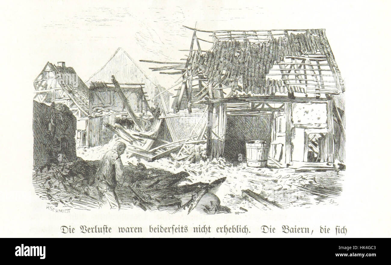 Image from 'Der deutsche Krieg von 1866', depicting the German war of ...