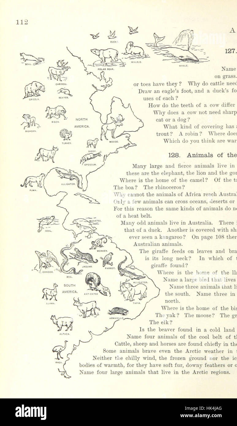 An illustration from 'Elements of Geography', depicting a geographical ...