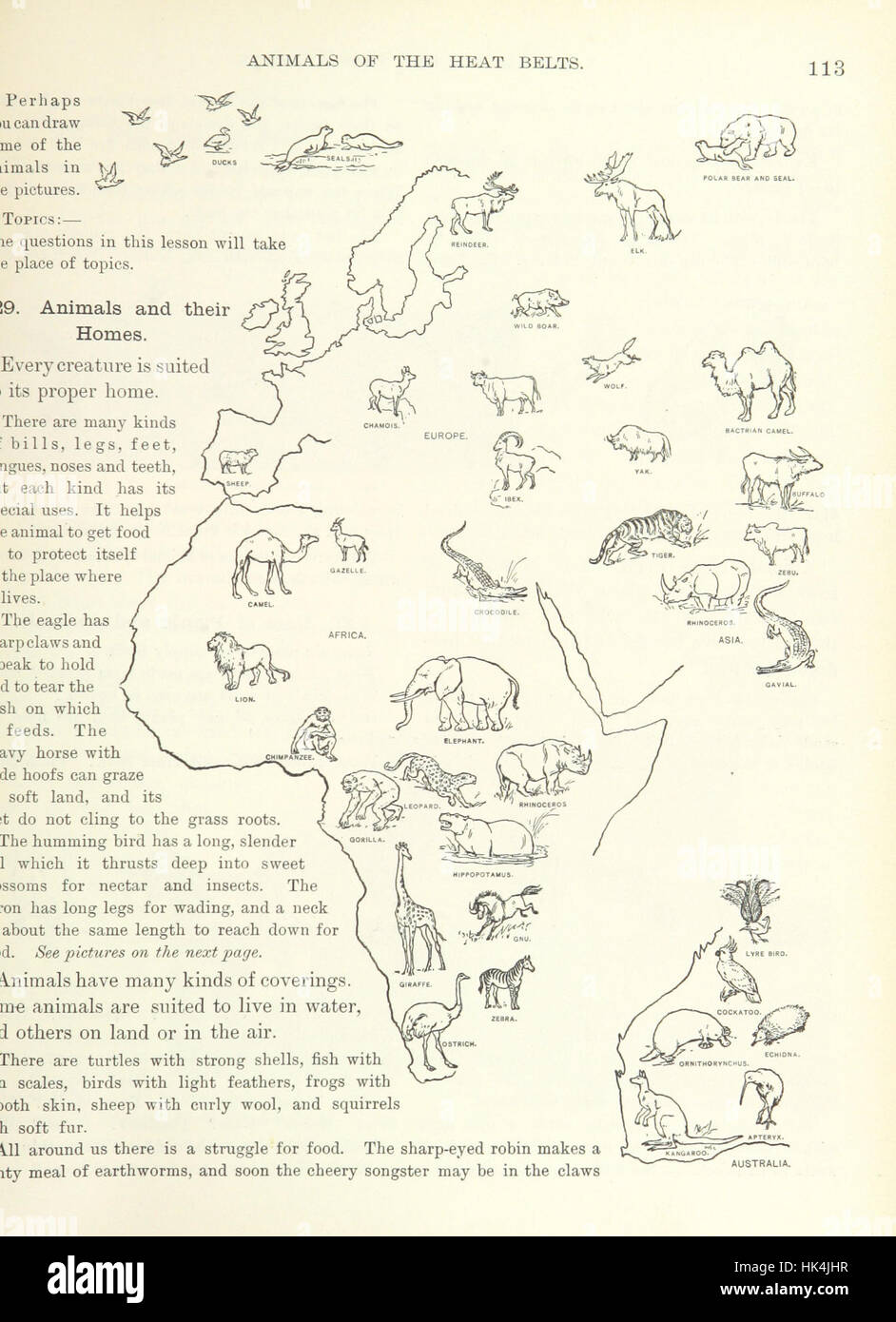 Illustration from 'Elements of Geography', depicting key geographical ...