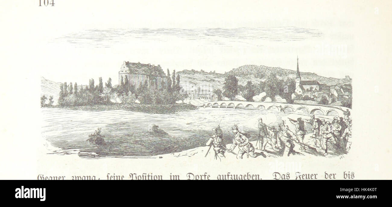 Illustration from 'Der deutsche Krieg von 1866', depicting key events ...