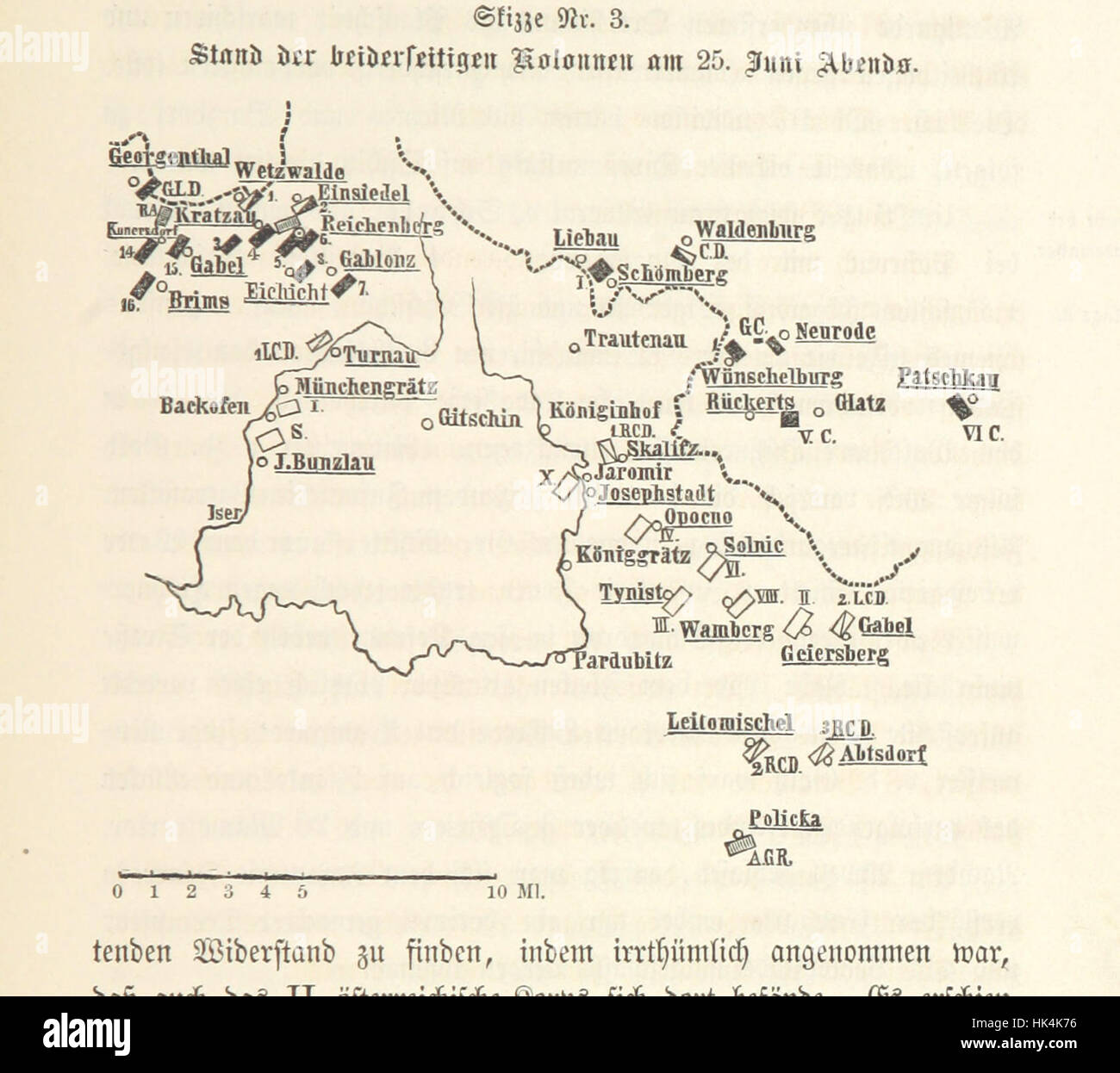 Image from 'Der Feldzug von 1866 in Deutschland,' depicting the events ...