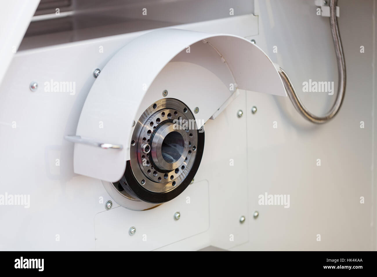part of metal processing machines , note shallow depth of field Stock ...
